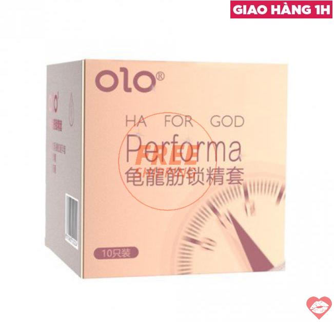 Cửa hàng bán Bao cao su OLO 0.01 Performa Ha For God - Siêu mỏng kéo dài thời gian - Hộp 10 cái ...